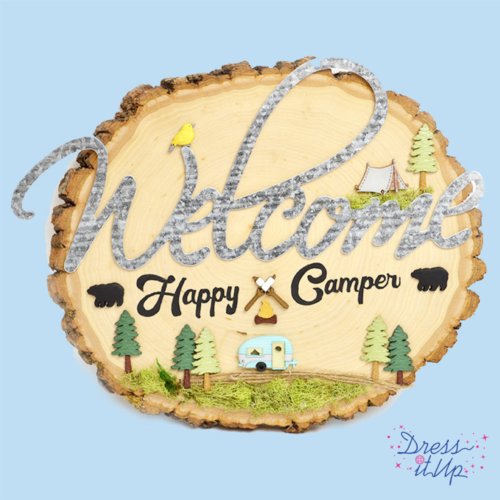 Welcome Happy Camper Sign – Dress It Up