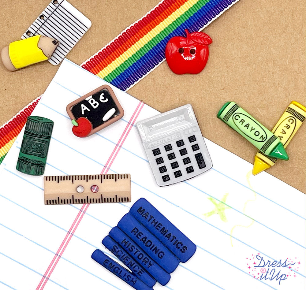 Back 2 School Themed Embellishments – Dress It Up