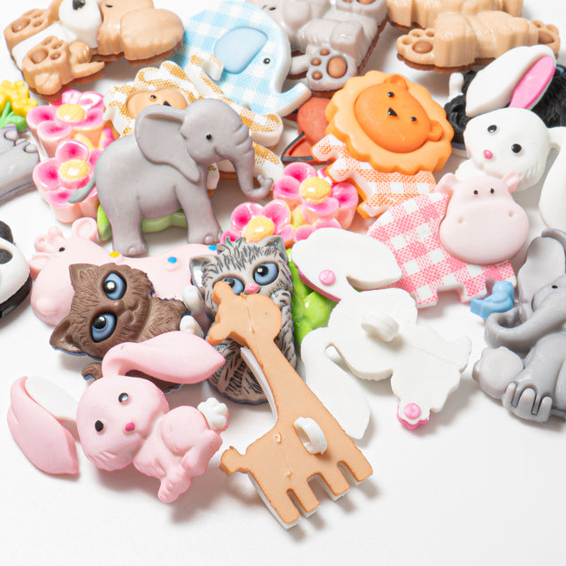 12 Pack Baby Animal Embellishment Bundle 50 pieces – Dress It Up