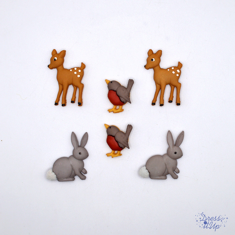 Forest Explorers Outdoor Wildlife Animal Buttons – Dress It Up