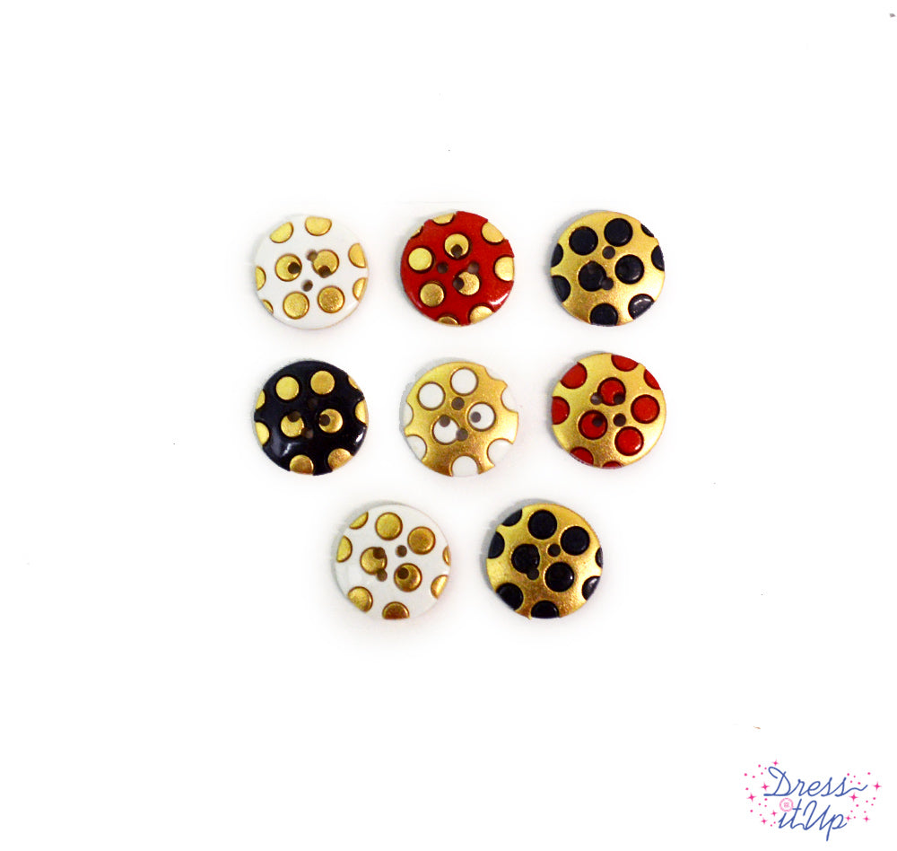 Polka Dot Buttons in Majestic 20mm 4 Holes – Dress It Up