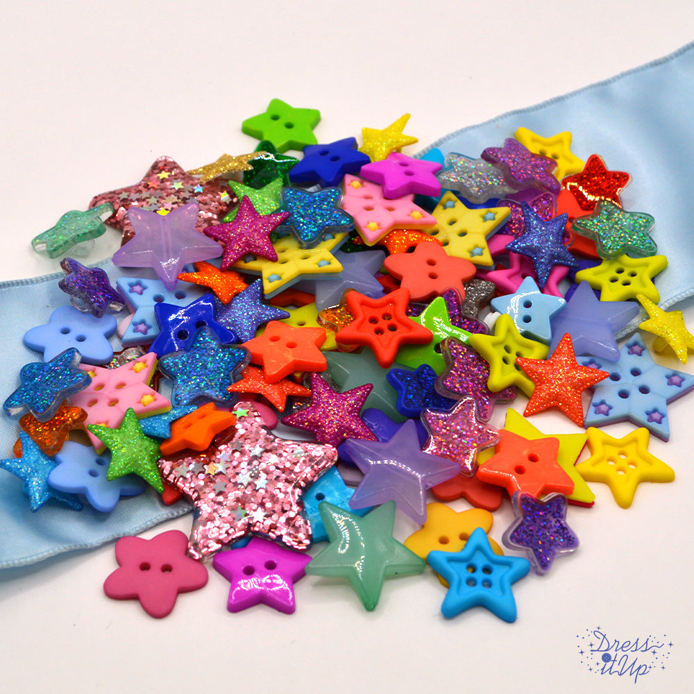 Super Star Value Pack 80pcs Buttons and Embellishments – Dress It Up