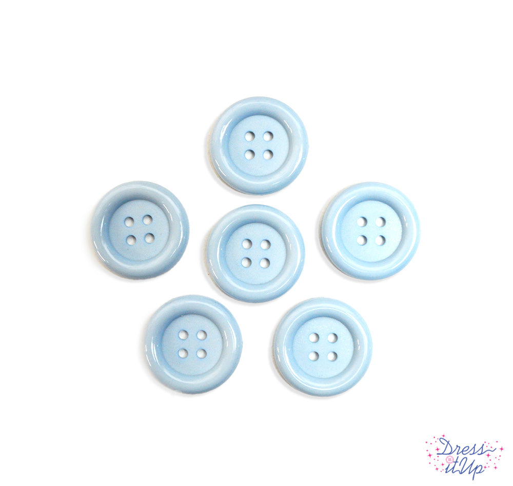 Big Button Light Blue 33mm 4 Hole Buttons – Dress It Up